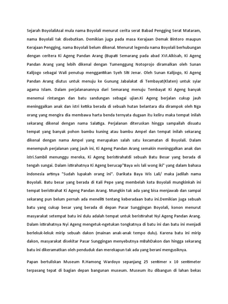 Sejarah Boyolali | PDF