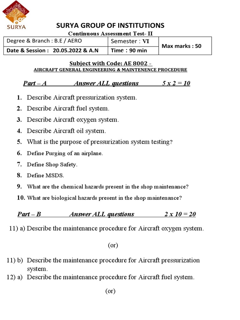 AGEM IAT 2 question paper | PDF