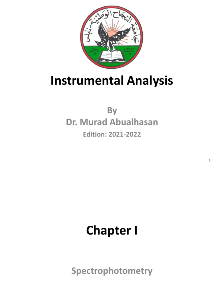 Instrumental Analysis 1 2022 Pdf Emission Spectrum Atomic