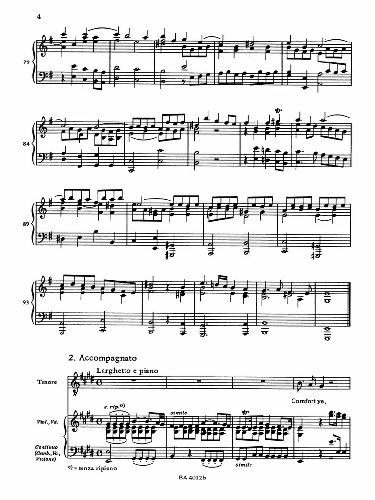 Comfort Ye Every Valley Handel | PDF