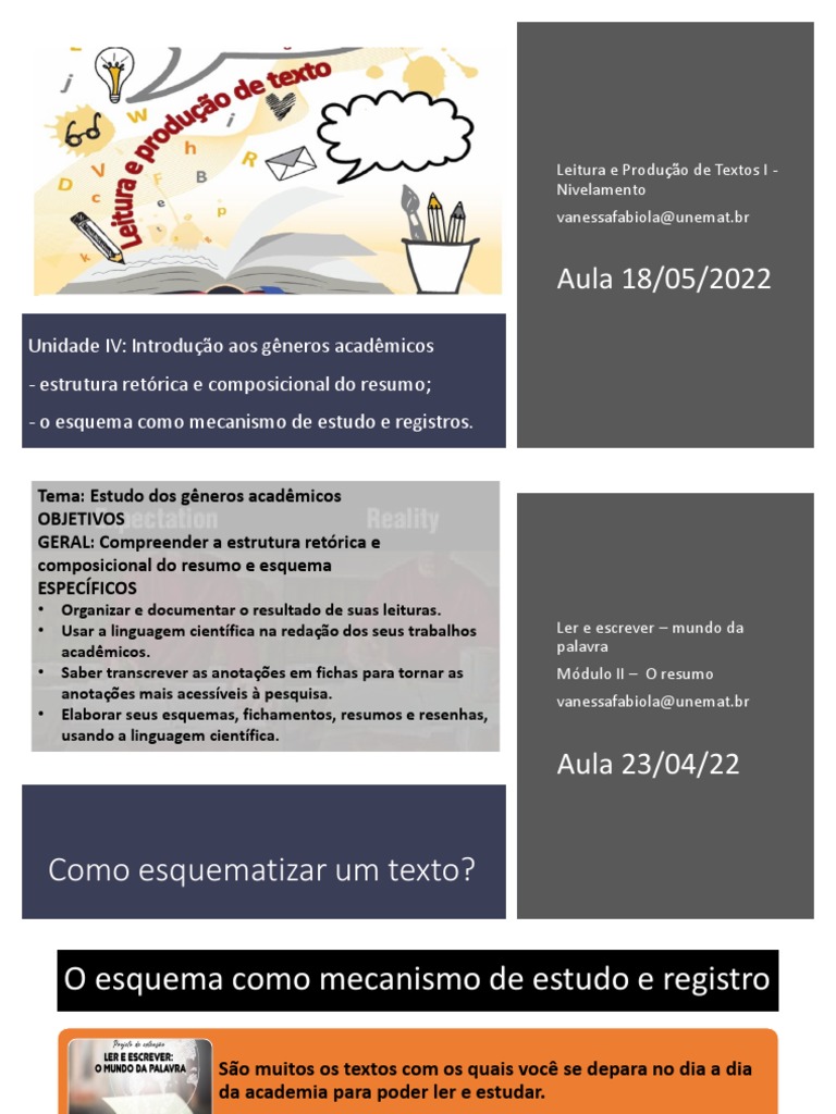 Aula 18-05-22 Esquema e Resumo | PDF | Discurso | Comunicação