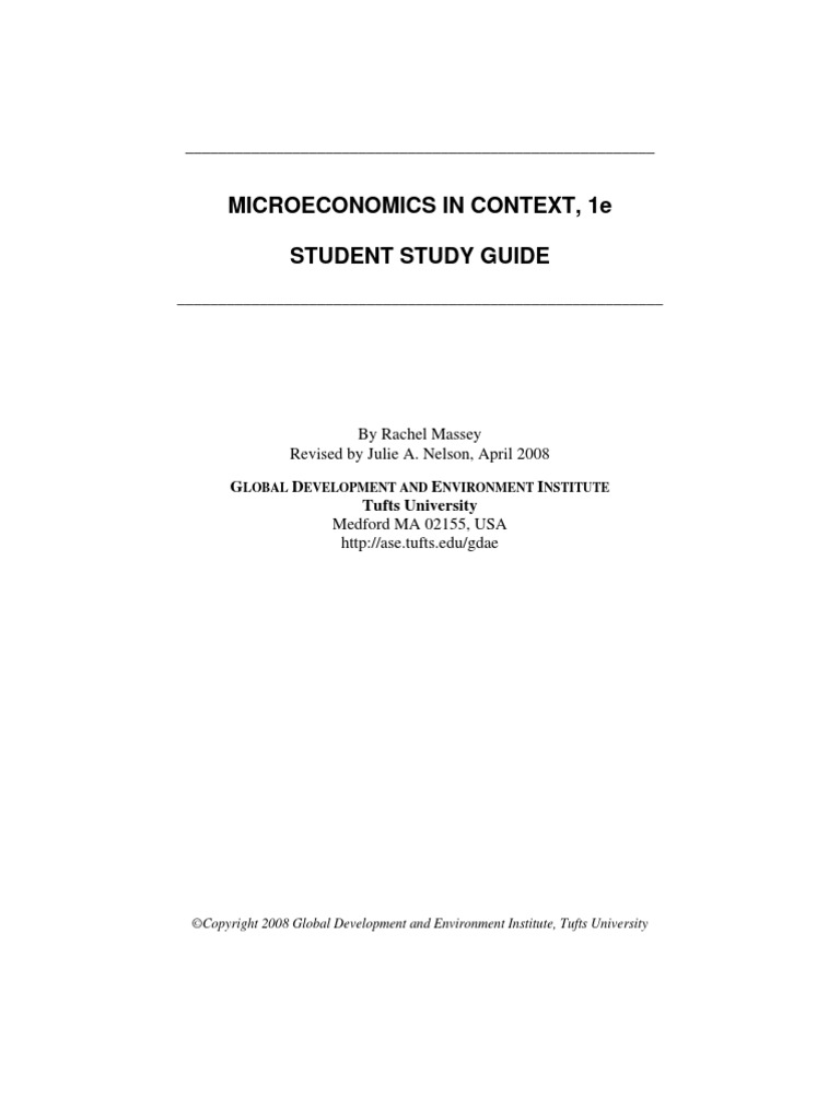 Microeconomics Complete Study Guide | PDF | Supply And Demand ...