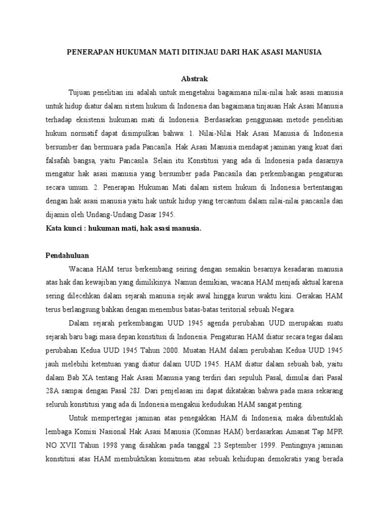 Jurnal Hukuman Mati | PDF