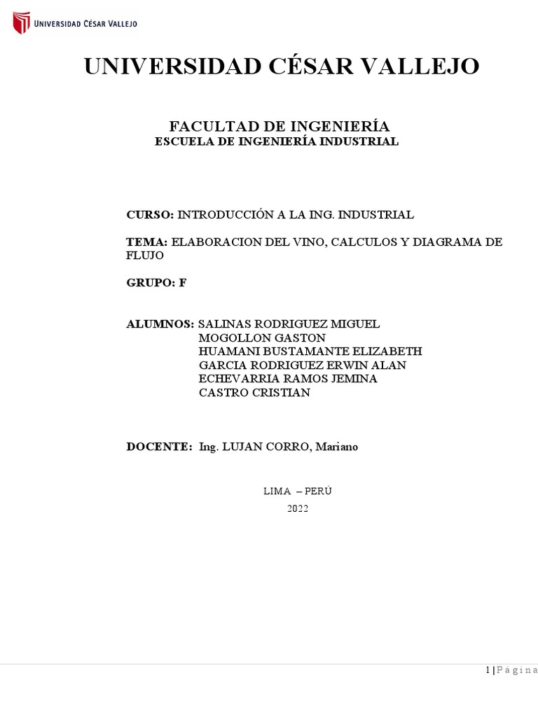 ESQUEMA - INFORME Ucv | PDF | Vino | Uva