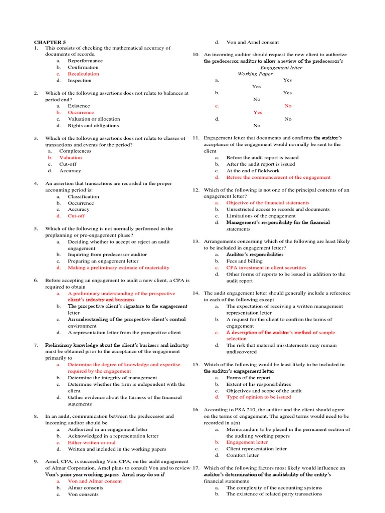 CHAPTER 5 Auditing-Theory-MCQs-by-Salosagcol-with-answers | PDF ...