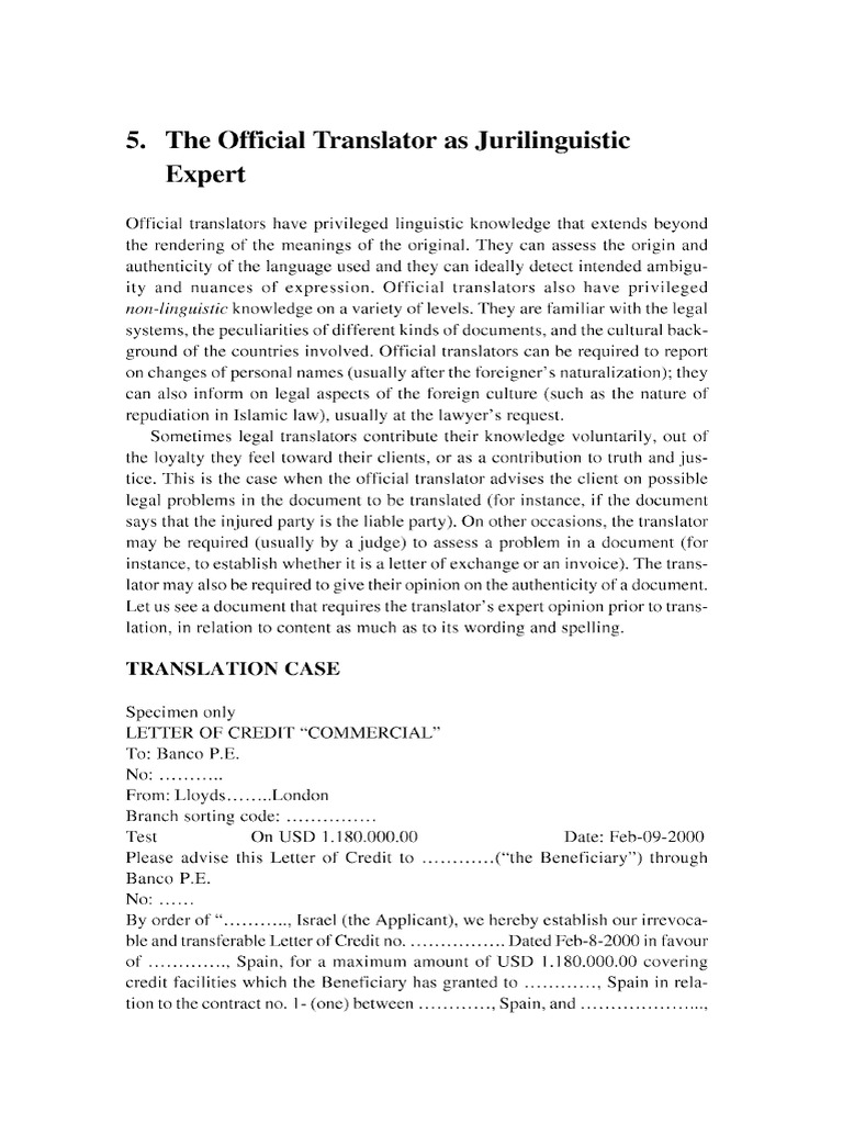 Translating Official Documents | PDF | Letter Of Credit | Translations