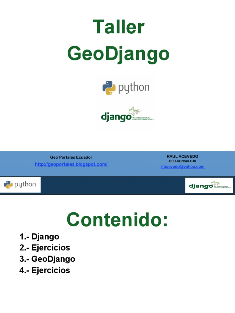 GeoDjango Taller | PDF | Internet y web | Red mundial