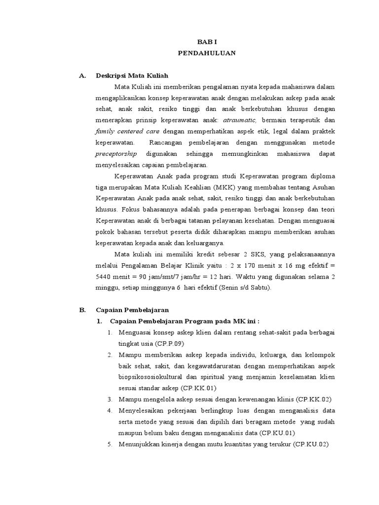 Buku Panduan Kep Anak 2122 | PDF | Pengembangan Diri