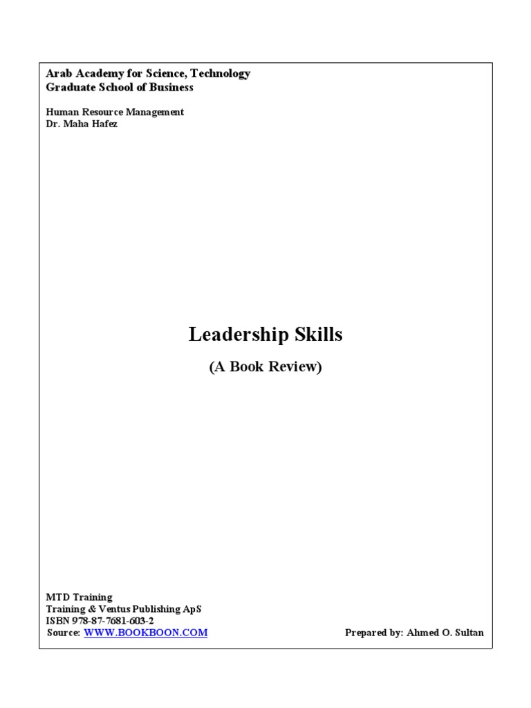 Leadership Skills (Book Review) | PDF | Leadership | Integrity