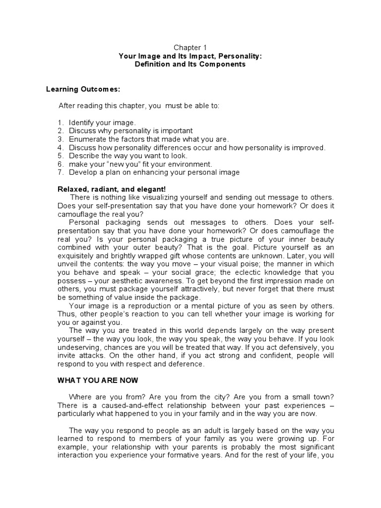 Personality Module 1 | Download Free PDF | Beauty | Behavior