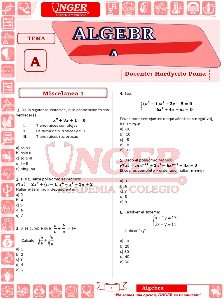 Ejercicios MISCELANEA 1docx | PDF | Matemáticas | Matemáticas De La Computación