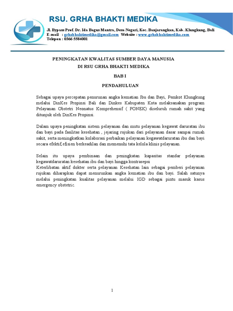 Program Ponek Rsu GBM | PDF