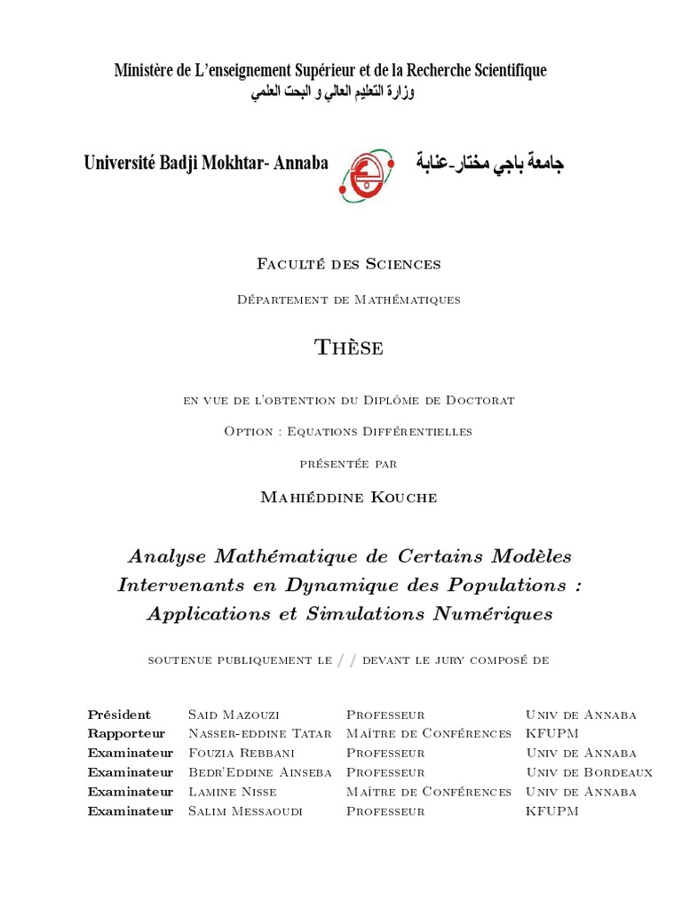 These | PDF | Attracteur | Mathématiques