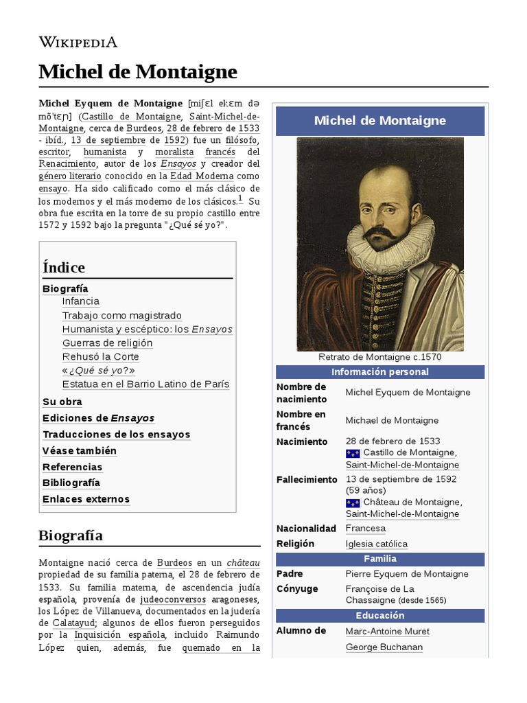 Michel de Montaigne | PDF | Michel De Montaigne