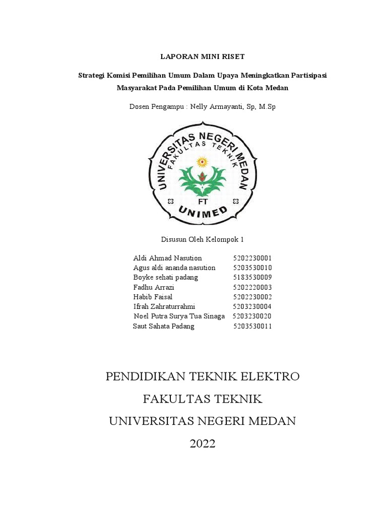 Laporan Mini Riset - Kelompok1 - Kpu | PDF