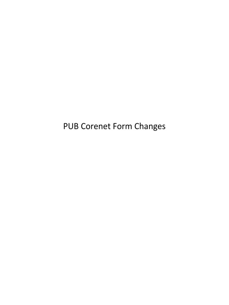 PUB Corenet Form Changes | PDF | Sanitary Sewer | Plumbing