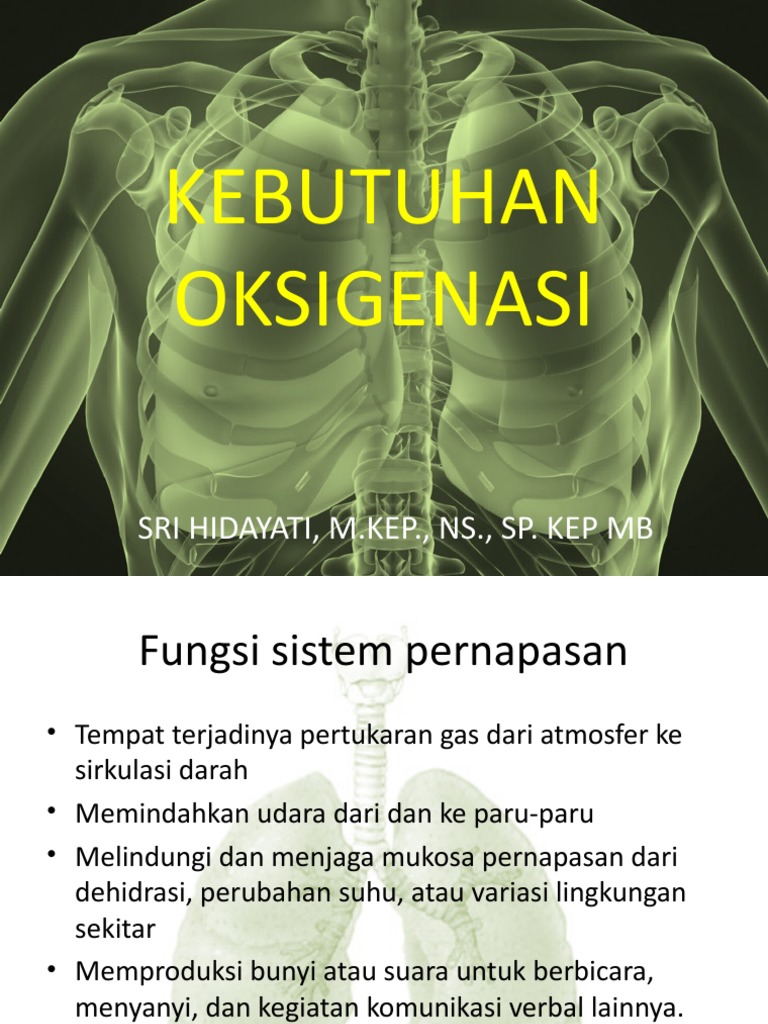 Kebutuhan Oksigenasi | PDF