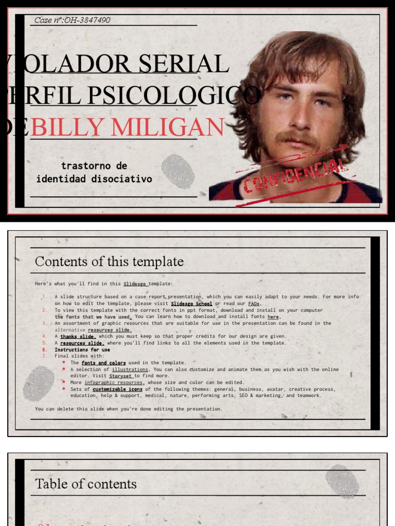 Serial Killer Psychological Profile Case Report by Slidesgo | PDF ...