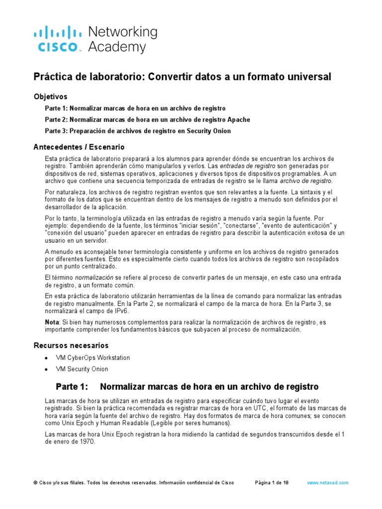 12.2.1.5 Lab - Convert Data Into A Universal Format | PDF | Protocolo de Transferencia de ...