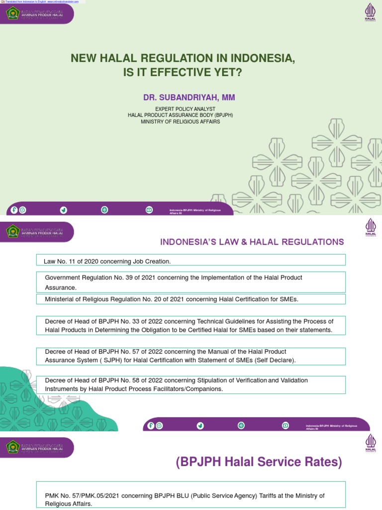Indonesia's new halal regulations explained | PDF