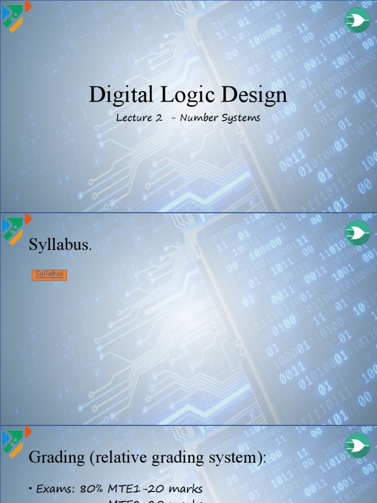 Digital Logic Design: Lecture 2 - Number Systems | PDF | Subtraction | Numbers