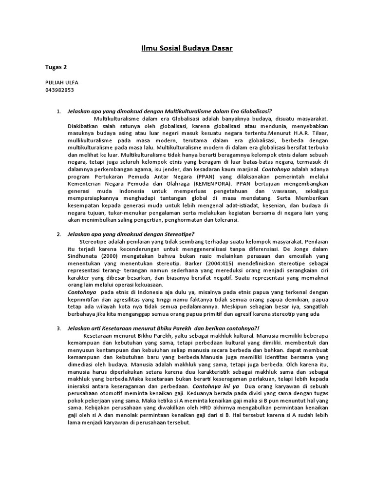 Tugas 2 ISBD | PDF | Ilmu Sosial | Sains & Matematika