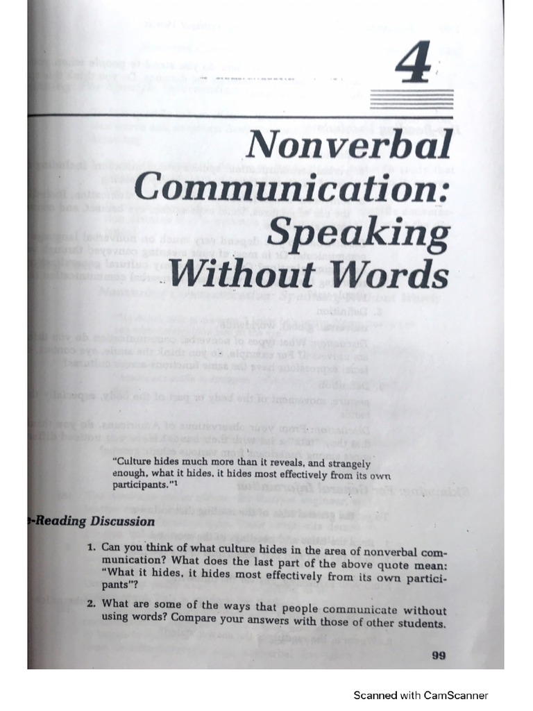 Chapter 3 Nonverbal Communication | PDF