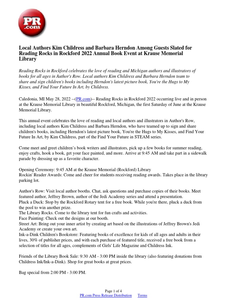 Local Authors Kim Childress and Barbara Herndon Among Guests Slated For ...