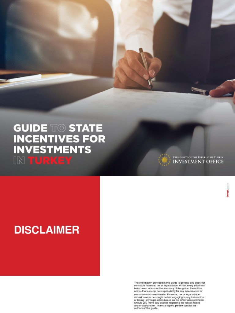 Guide To State Incentives For Investments in Turkey | PDF | Taxes | Expense