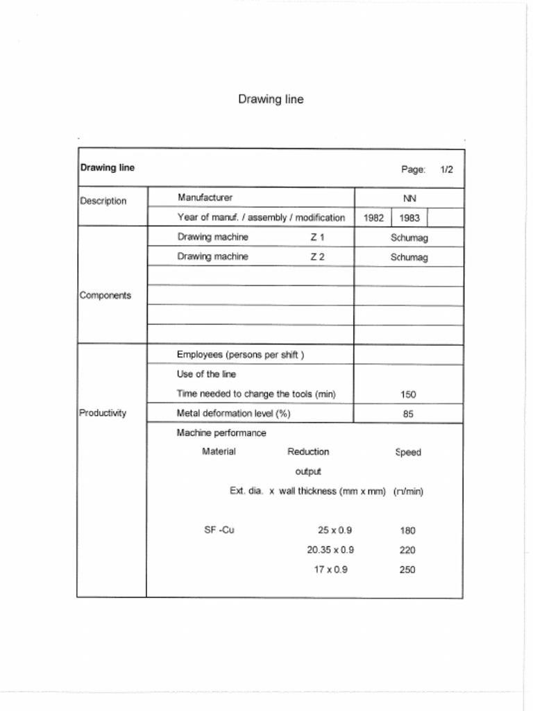 Schumag Drawing Machine | PDF