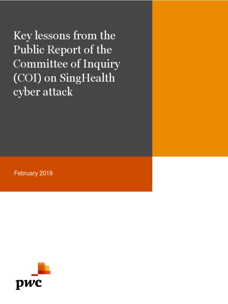Coi On Singhealth Cyber Attack 201901 | PDF | Computer Security | Security