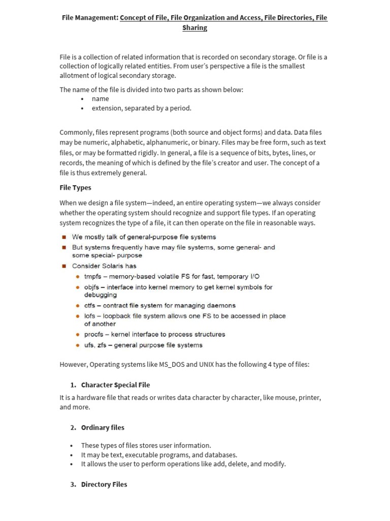 File Management | PDF | Computer File | File System