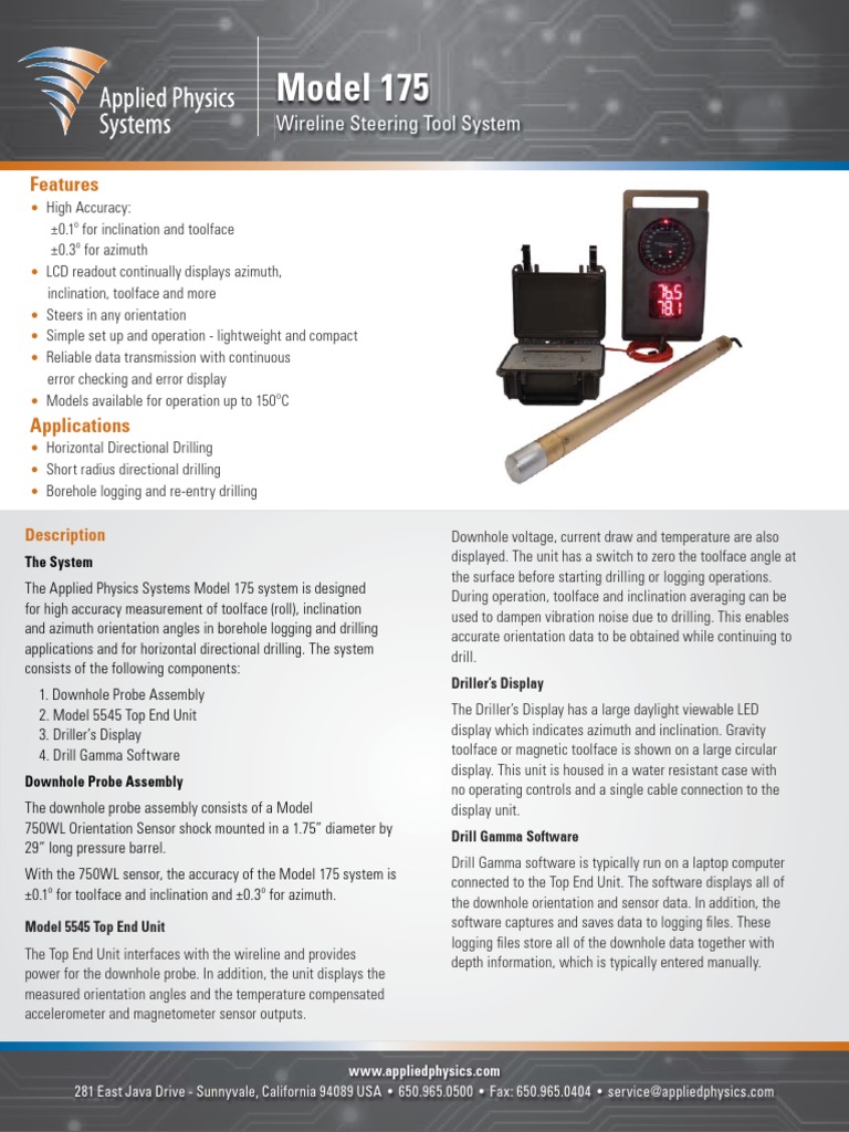 Model 175 Wireline Steering Tool System | PDF | Electrical Engineering ...