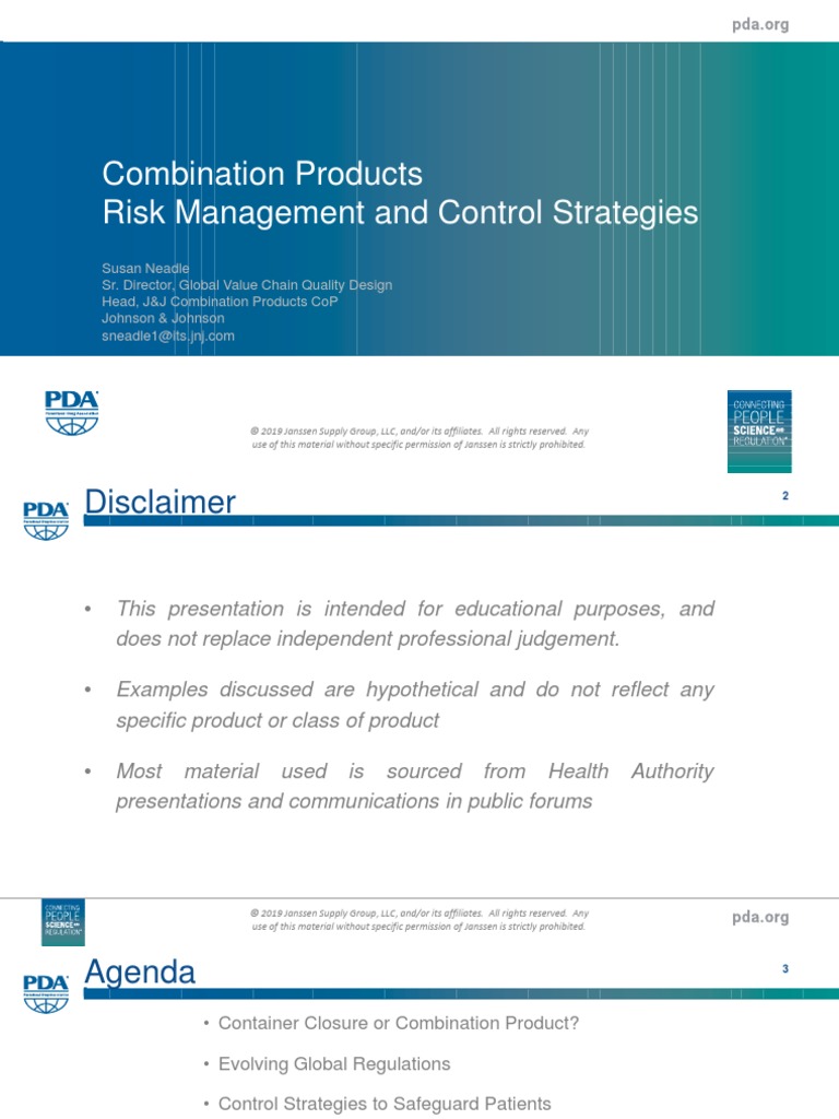 Pda 2018 PPT Neadle CP RM and Control Strategies For Pda | PDF | Risk ...