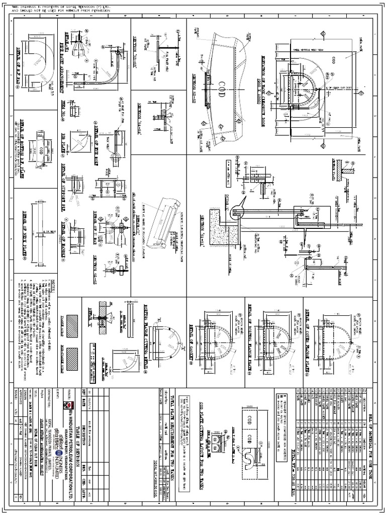 C.O.D.-24. 0mtr. DIA X 14.5 Mtr. HT - EFR TANK (701-T-109 A-B) REV.0 | PDF