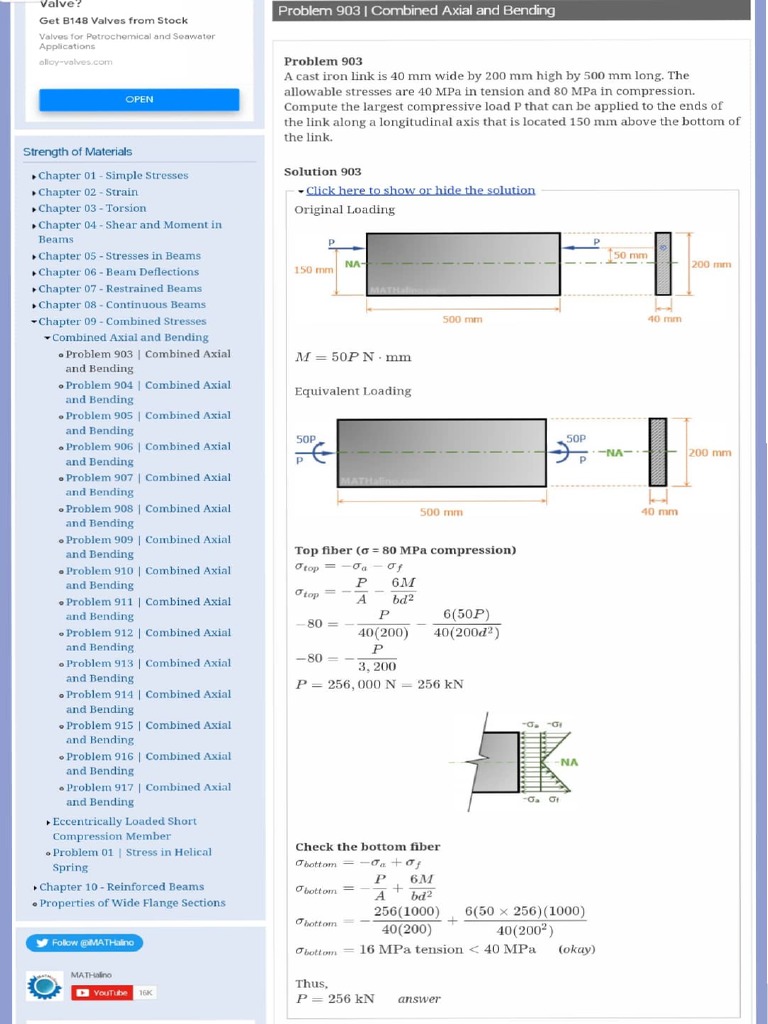 Combined Stress | PDF