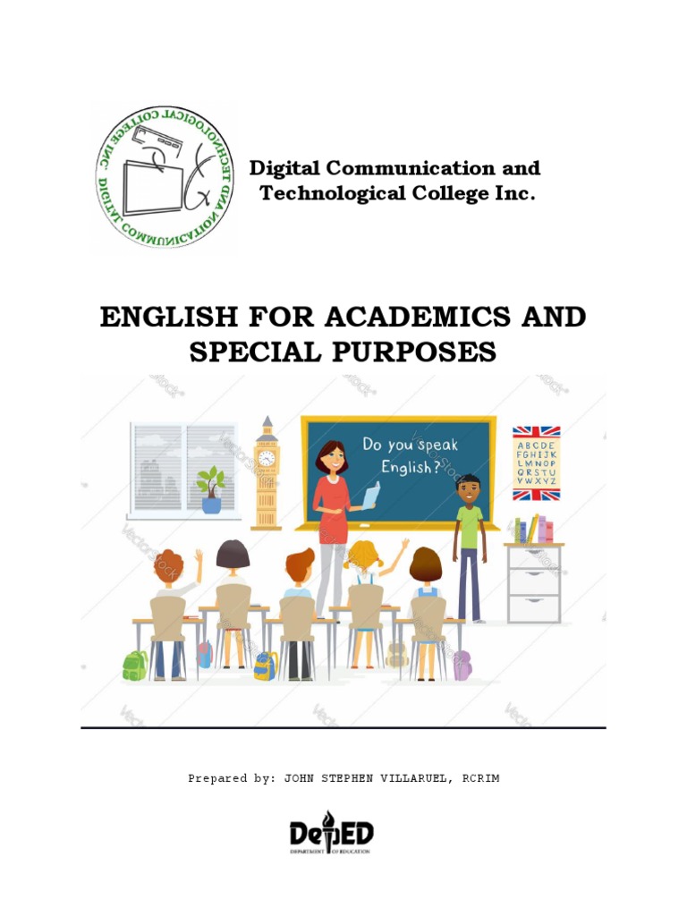 MODULE For English For Academics and Special Purposes | PDF | Verb | Adverb