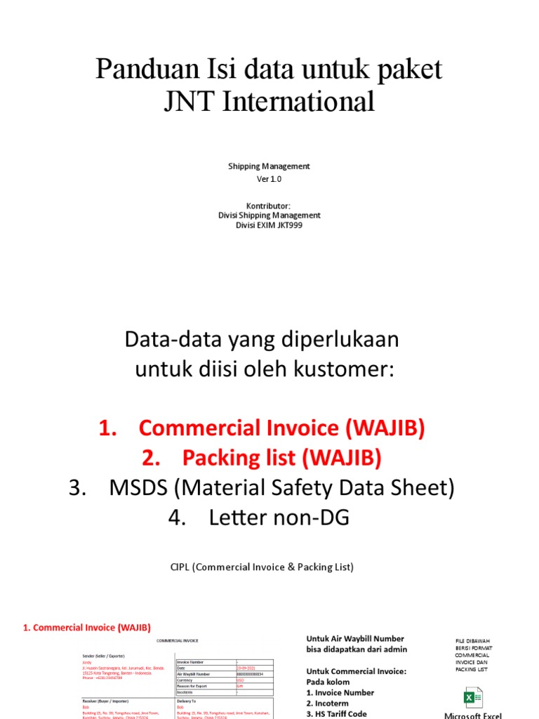 Panduan Dokumen JNT International | PDF