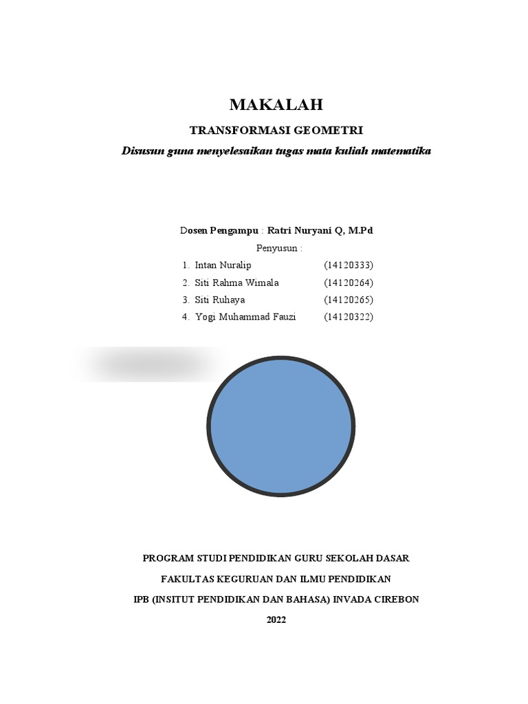 Makalah Transformasi Geometri | PDF