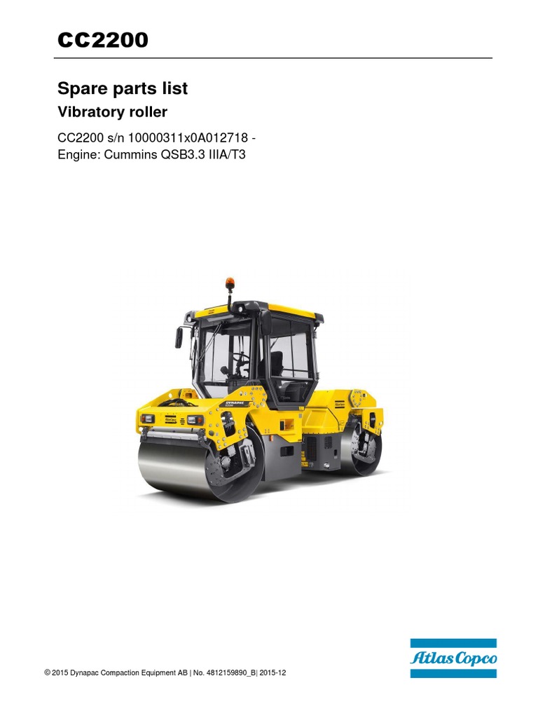 Dynapac Roller CC2200 | PDF | Seat Belt | Screw