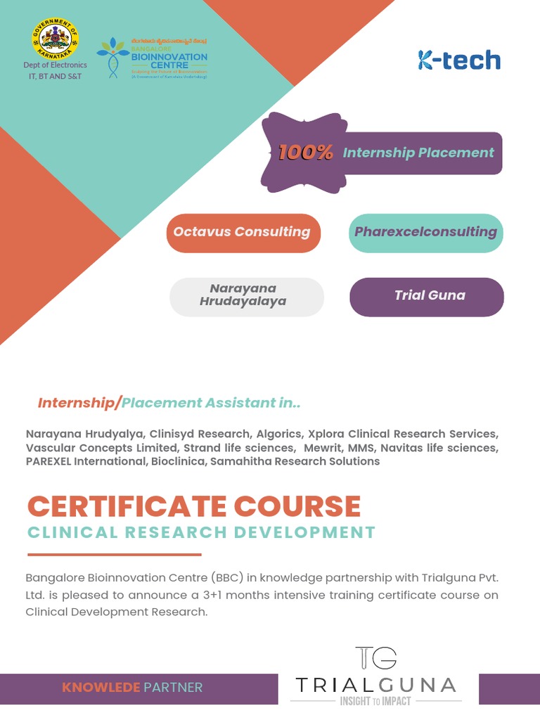 Clinical Research Course - Brochure Batch 3 | PDF | Clinical Trial ...