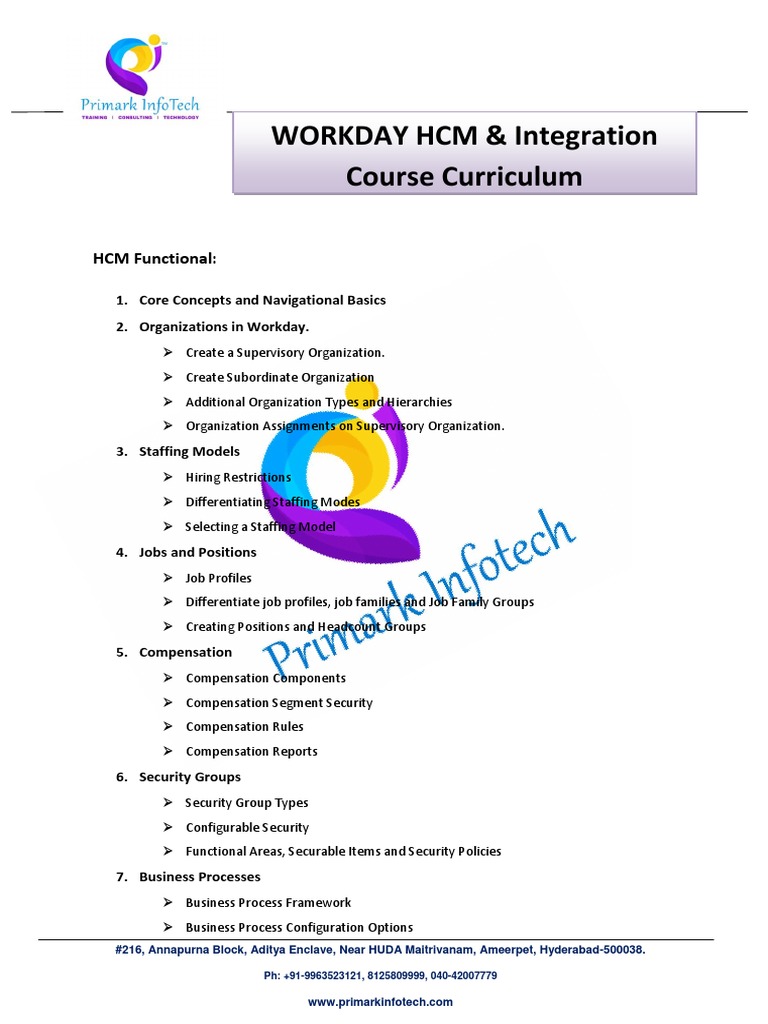 Workday HCM Integration Course Curriculum | PDF | Business Process ...