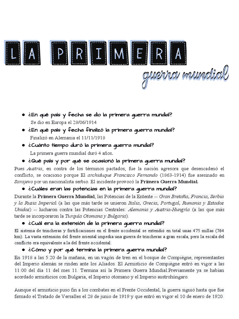 Primera Guerra Mundial | PDF | Primera Guerra Mundial | Austria Hungría