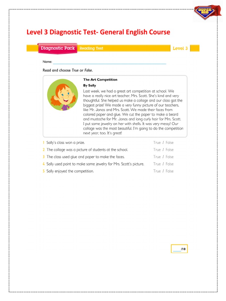 Level 3 Diagnostic Test | PDF