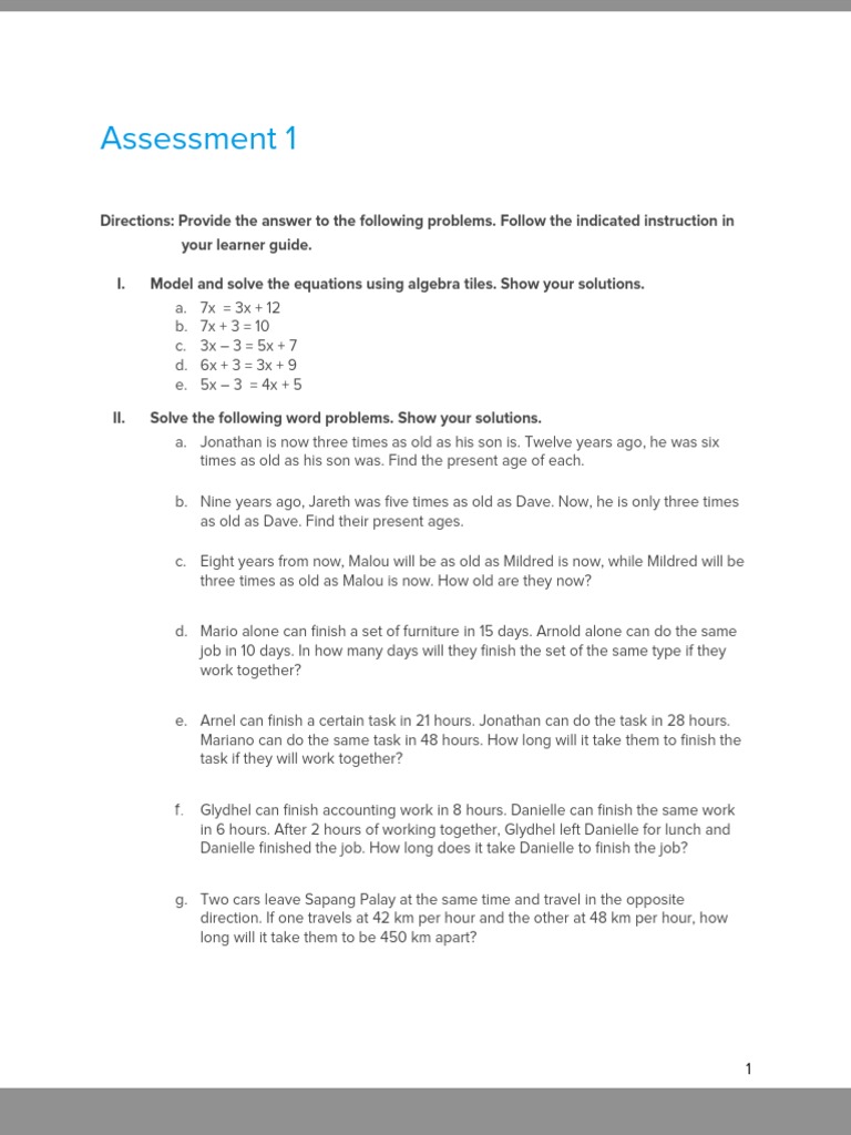 Assessment 1 - Mathematics in The Modern World - 2021 | PDF | Speed ...