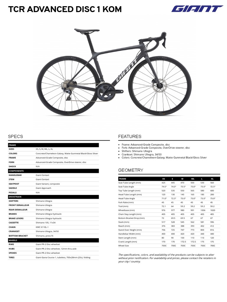 PDF - TCR Advanced Disc 1 KOM | PDF | Vehicles | Wheeled Vehicles