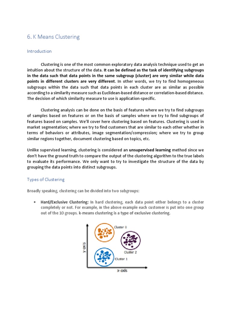 K Means Clustering | PDF | Cluster Analysis | Algorithms And Data Structures