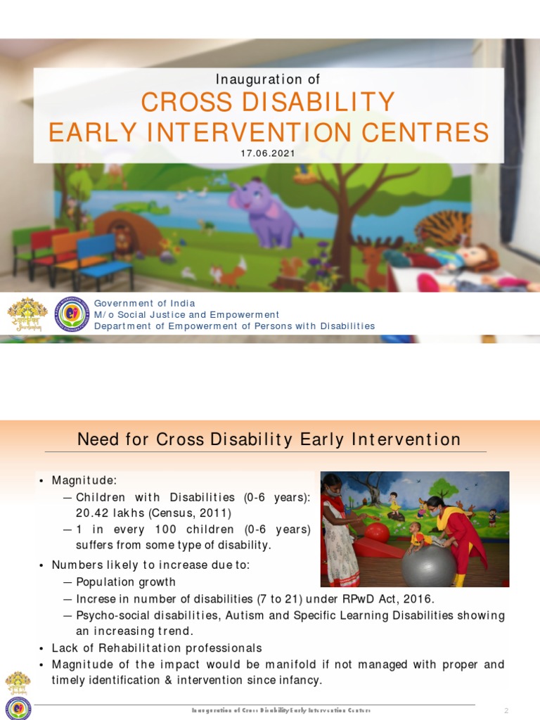Cross Disability Early Intervention Centres: Inauguration of | PDF ...