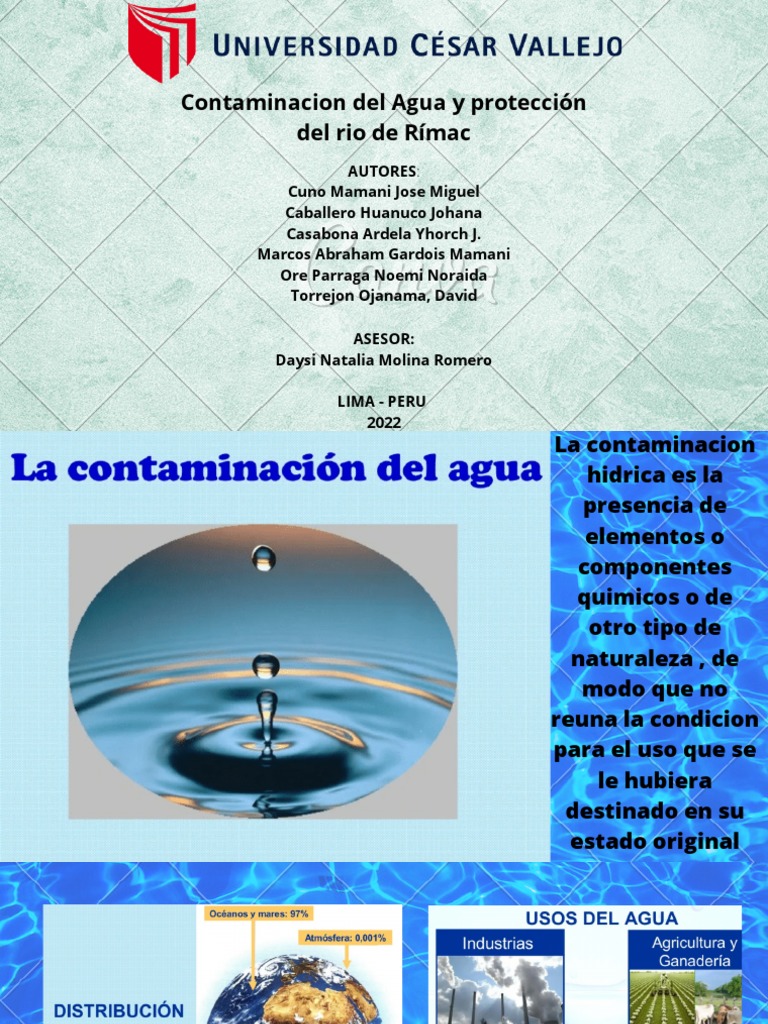Proyecto Contaminacion Del Agua | PDF | Contaminación | Agua