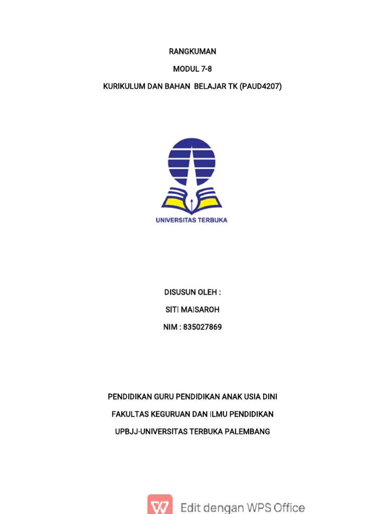Rangkuman Modul 7-8 | PDF